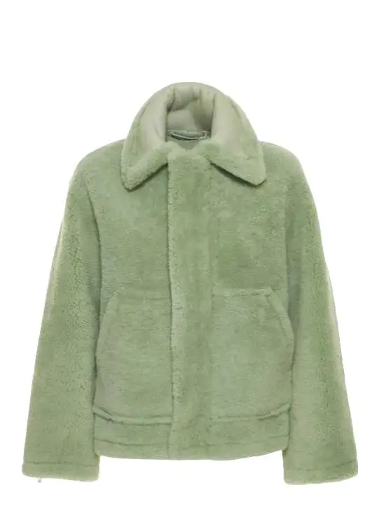 Jacquemus Le Manteau Pastre Oversized Shearling Coat - Light Green