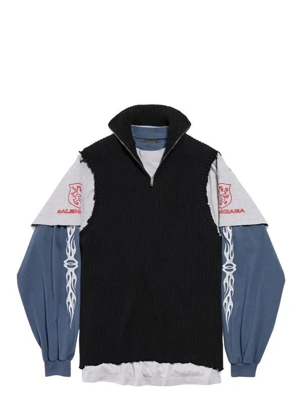 Balenciaga Hybrid Layered Sweater - Multi-color