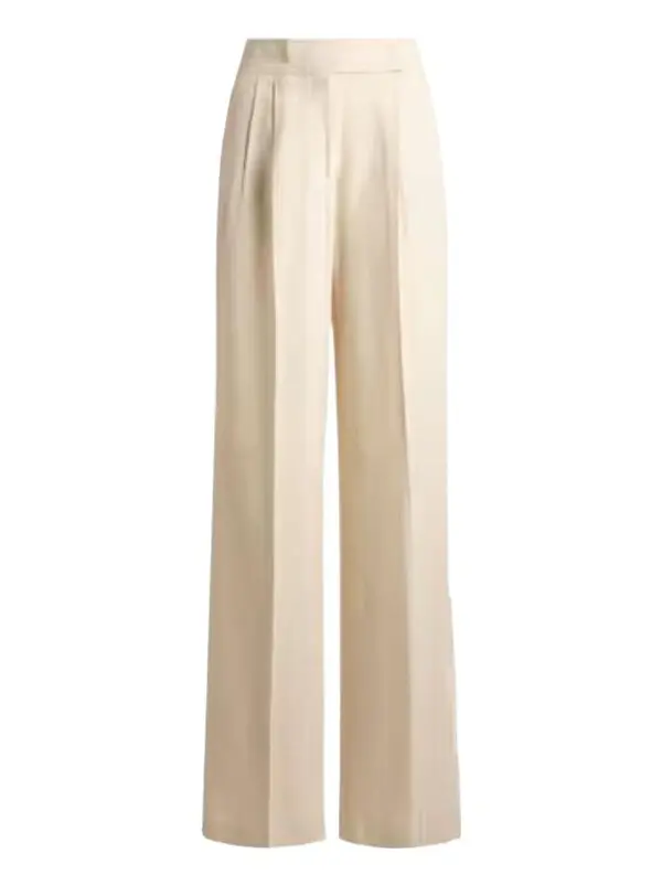 Etro Wide-leg Pleat Trousers - High Waist  Welt Side Slip Pockets  Rear Button-through Welt Pocket  Concealed Closure