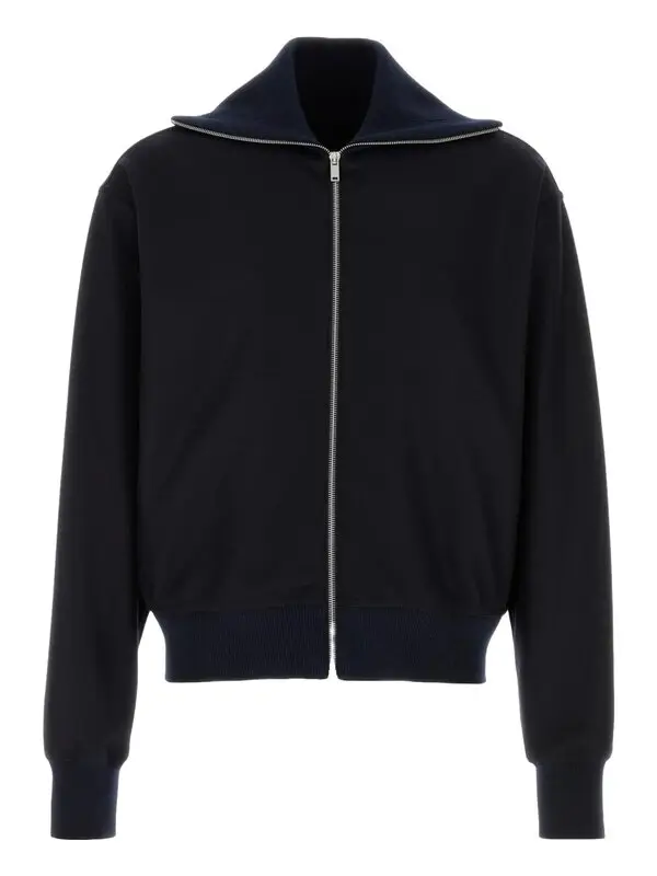 JIL SANDER Long Sleeve Zip-up Bomber Jacket - Midnight Blue
