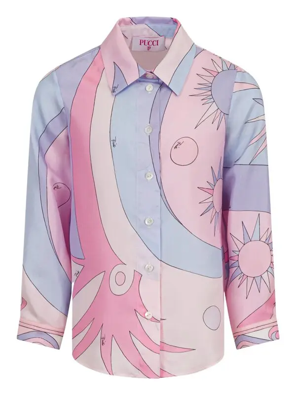 Emilio Pucci Long Sleeve Collared Shirt - Pink
