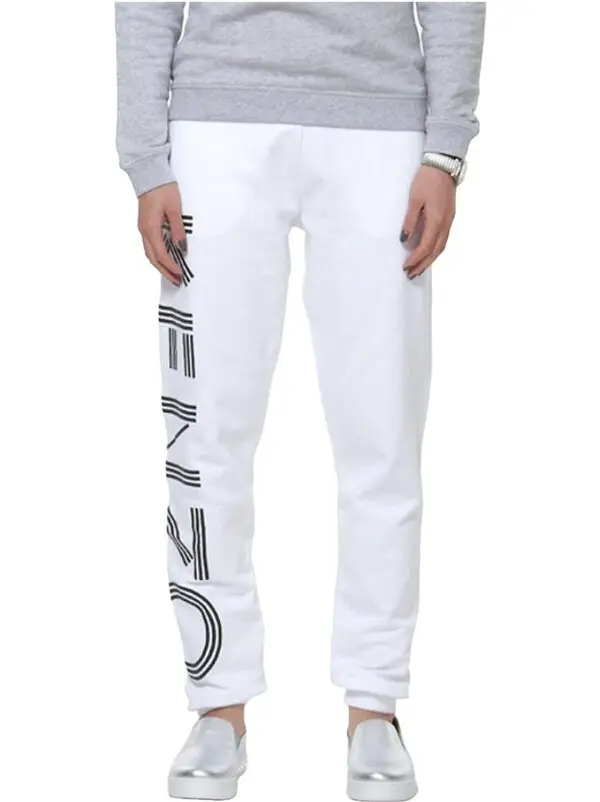 Kenzo Logo Print Tapered Sweatpants - White