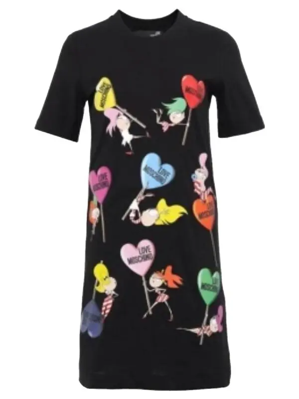 Moschino Printed Dress - Black