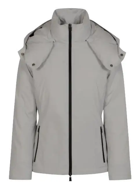 Herno Zip Hooded Jacket With Detachable Hood - Gray