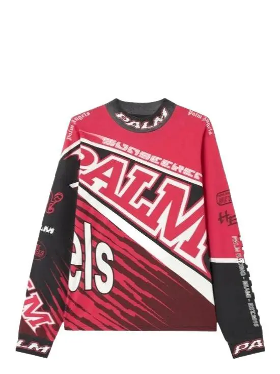 Palm Angels Racing Loose Fit T-shirt - Red