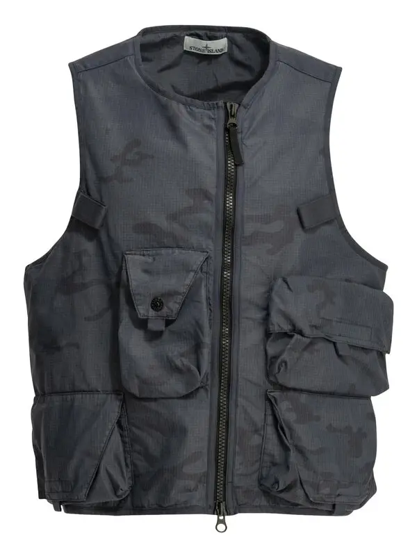 Stone Island Camouflage Vest - Blue
