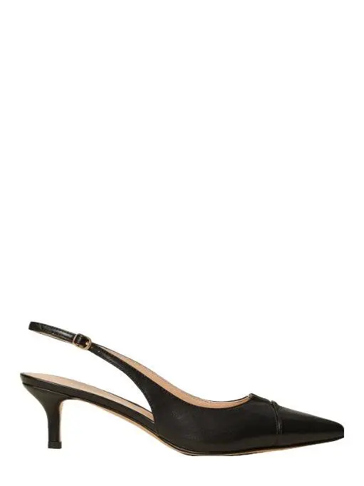 TWINSET Pointed Toe Slingback Pumps - Black