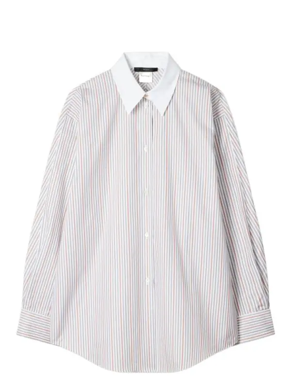 Paul Smith Long Sleeve Oversized Striped Shirt - White