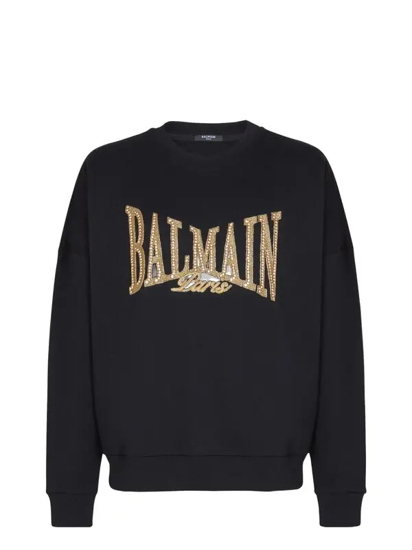 Balmain Embroidered College Sweatshirt - Black