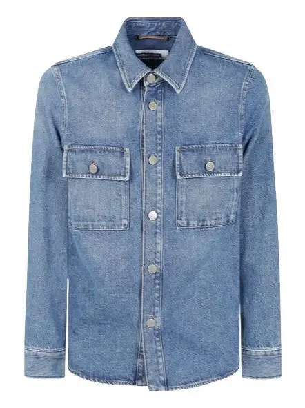 Jacob Cohen Denim Shirt Jacket With Pointed Collar - Medium Blue