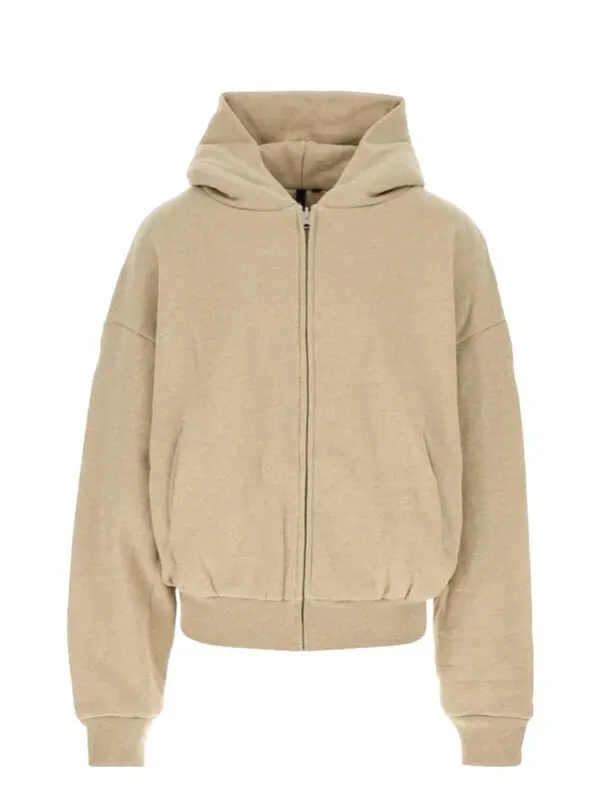 ENTIRE STUDIOS Knitwear Hooded Zip-up Sweatshirt - Nude