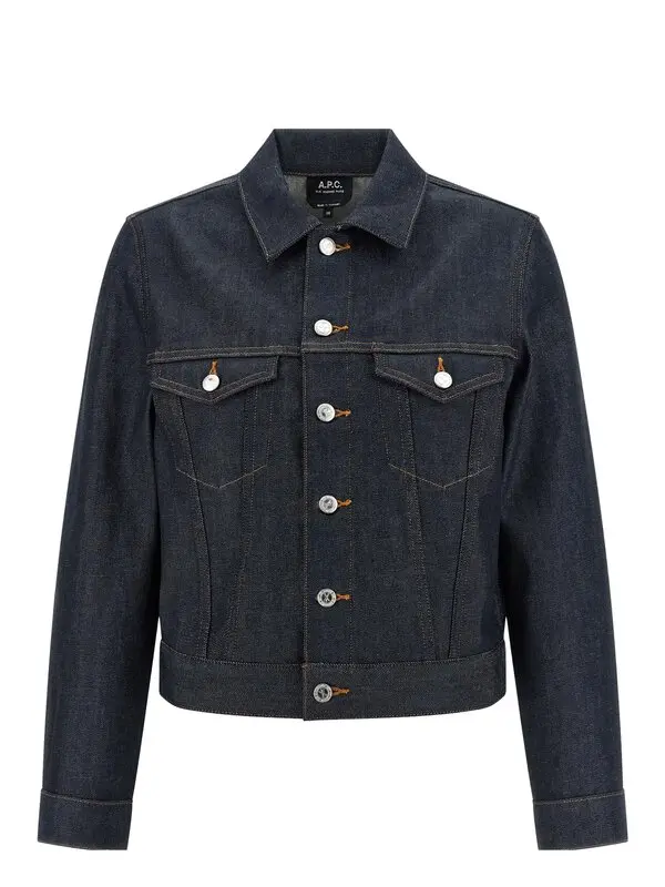 A.p.c. Dion Buttoned Denim Jacket - Blue