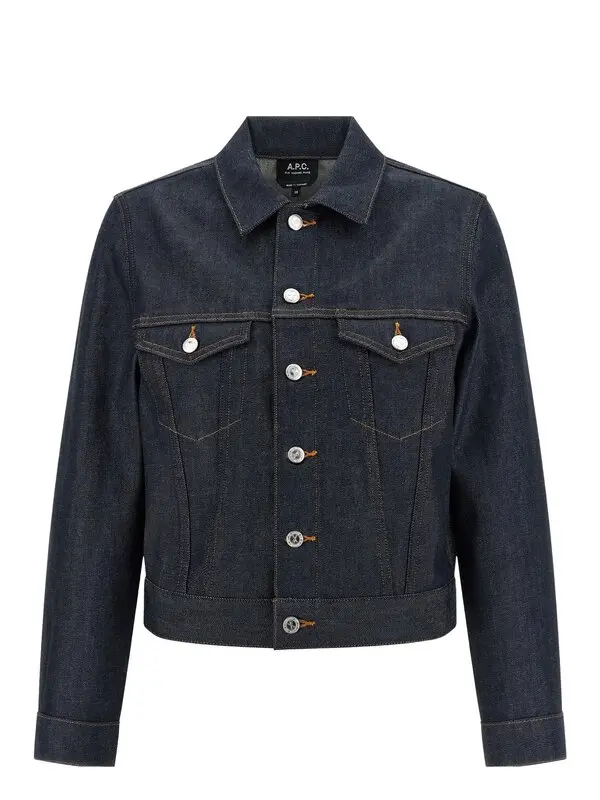A.p.c. Dion Buttoned Denim Jacket - Blue