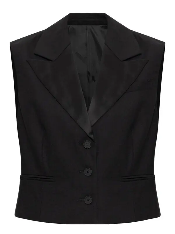 ALLSAINTS Noa Cropped Vest - Black