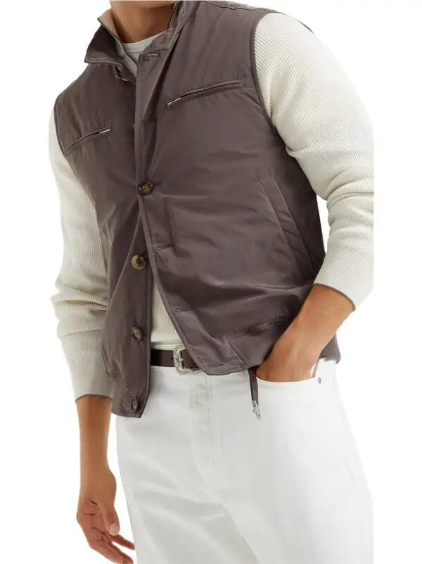 Brunello Cucinelli Sleeveless Vest - Brown