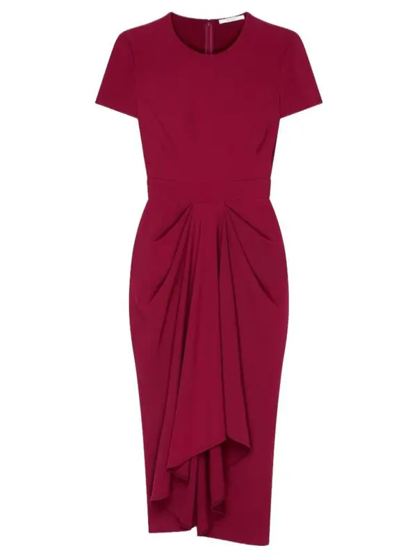 Givenchy Midi Wrapped Dress In Crepe Cady - Red