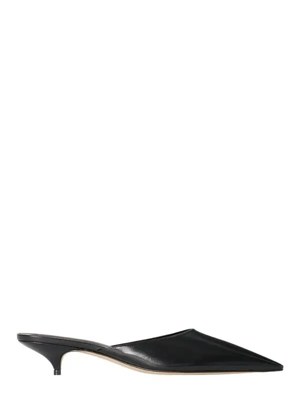 THE ROW Liisa Kitten Mules - Black