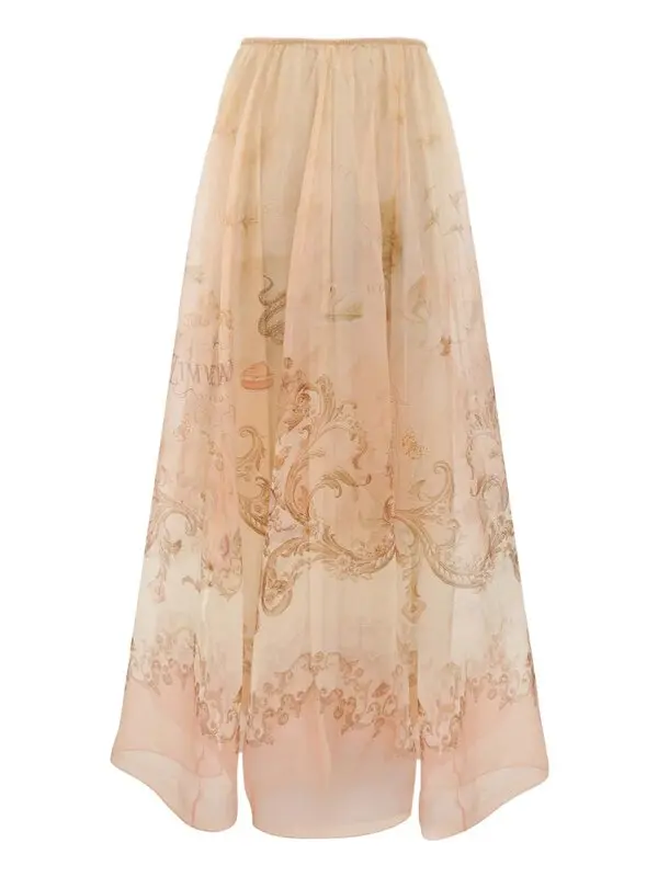 Zimmermann Hypnotic Organza Maxi Skirt - Nude