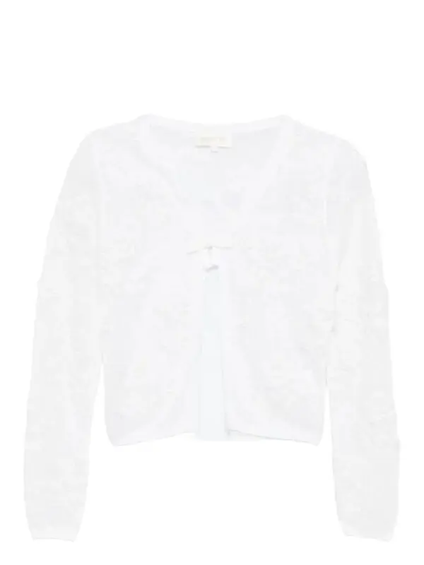SHUSHU/TONG Long Sleeve Knitwear With Bow Detail - White