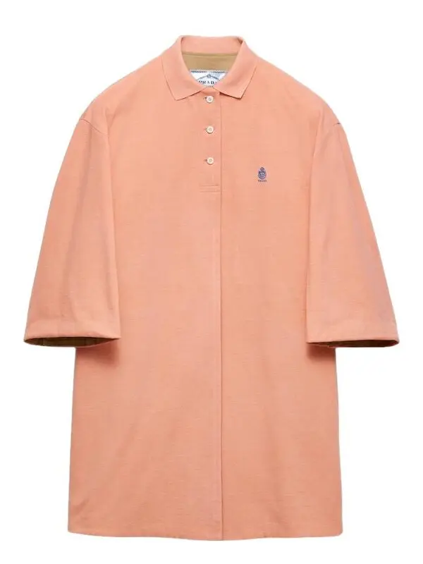 Prada Piqué Coat - Apricot/khaki