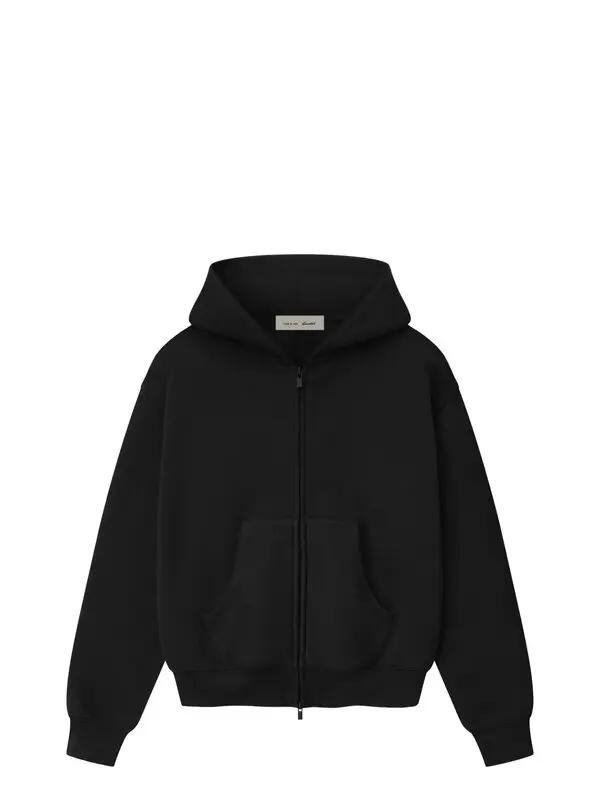 Fear Of God Zip-up Hoodie With Logo Detail - Black