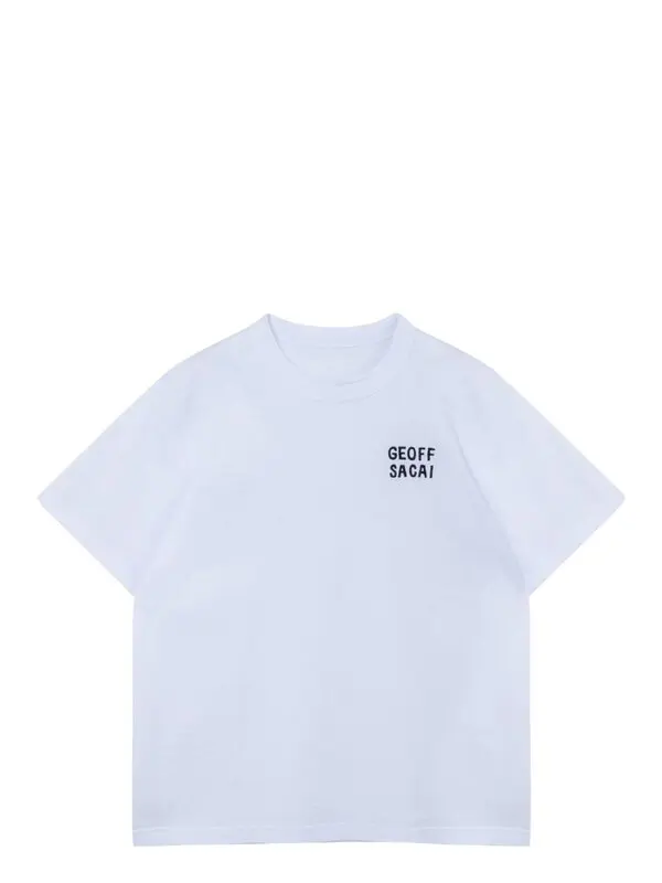 Sacai Logo Detailed Crewneck T-shirt - White