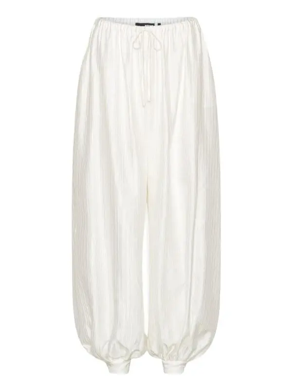 ROTATE BY BIRGER CHRISTENSEN Textured Balloon Pants - Bright White