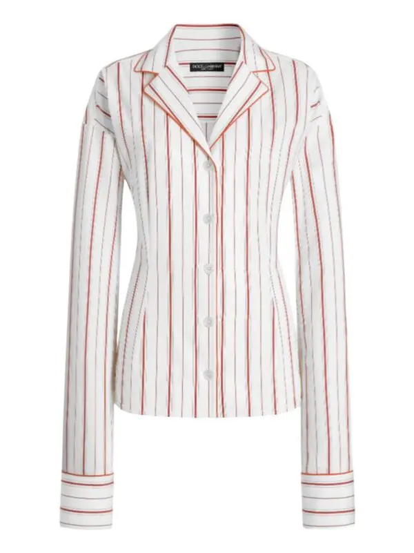 Dolce & Gabbana Striped Long-sleeve Shirt - White
