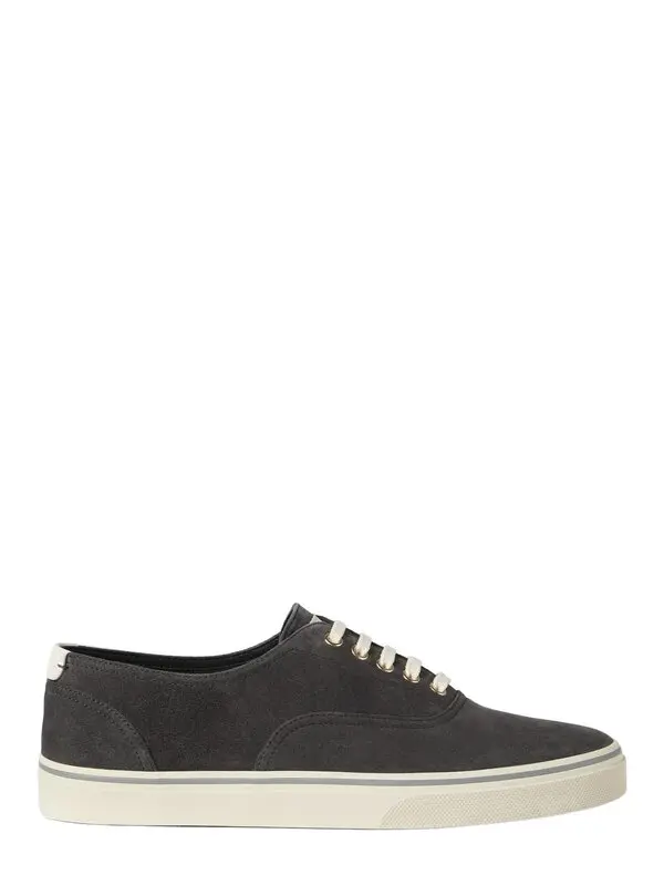 Brunello Cucinelli Logo Patch Sneakers - Lignite Ash
