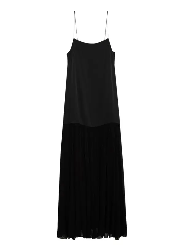 ANINE BING Clementine Pleated Maxi Dress - Black