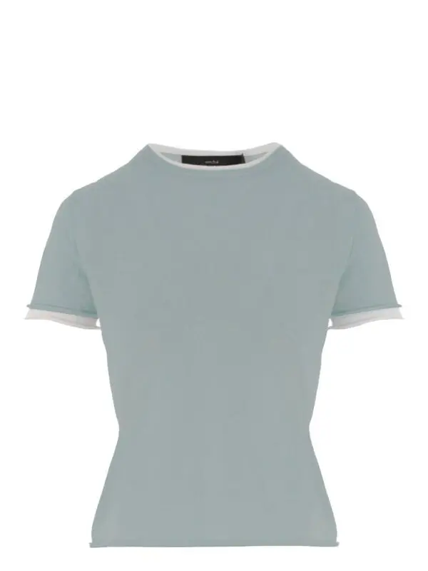Arch4 Contrast Trim Slim T-shirt - Gray