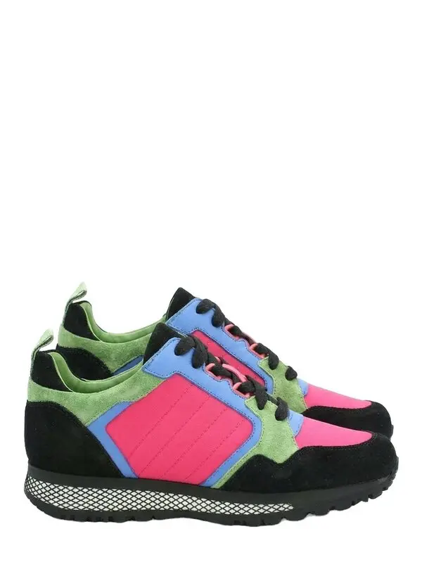 Gucci Multicolor Tie Fastening Casual Sneakers - Black