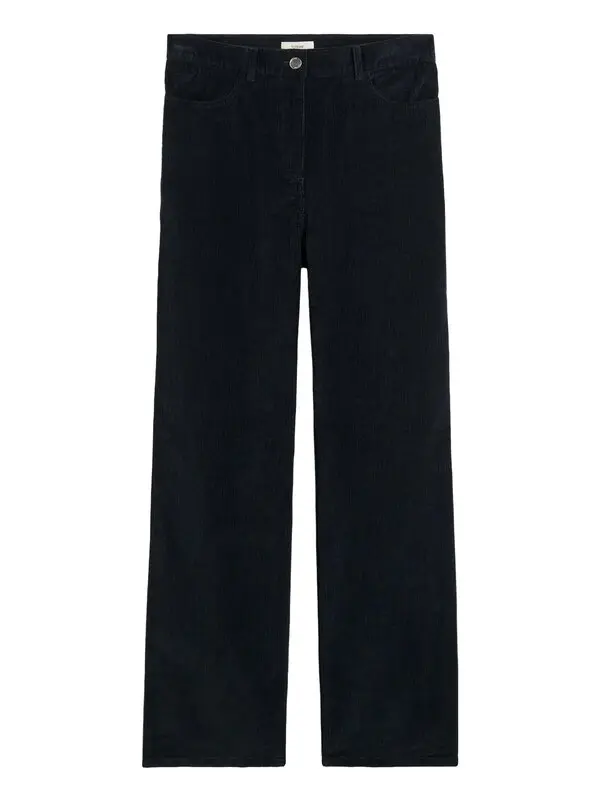 TOTEME Straight Cord Trousers - Navy Blue