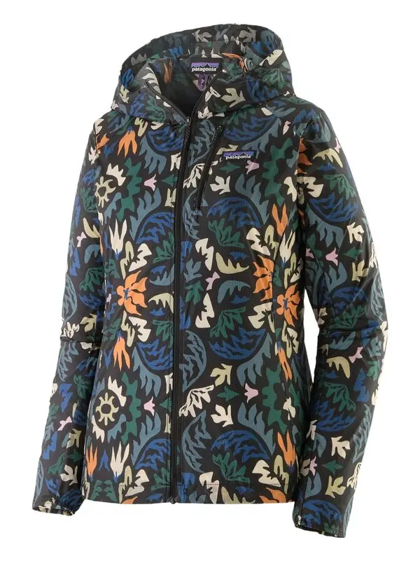 Patagonia Long-sleeved Hooded Jacket With Zip Closure - Kaleido: Black