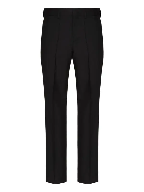 Valentino Garavani Pleated Straight Leg Trousers - Black