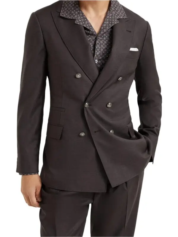 Brunello Cucinelli Double-breasted Blazer - Brown