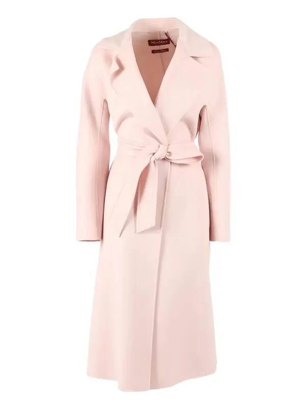 Max Mara Cles Belted Coat - Pink