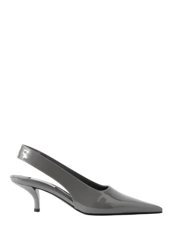 TOTEME Pointed-toe High-heeled Slingback Sandals - Grey