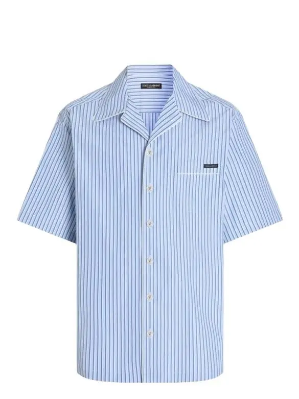 Dolce & Gabbana Dolce Gabbana Hawaii Striped Poplin Shirt - Multicolor