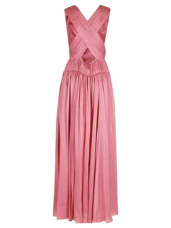 Ulla Johnson Bohemian Silk Maxi Dress - Pink