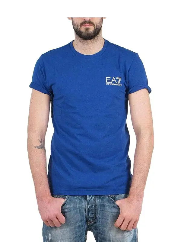 EA7 Logo Printed T-shirt - Blue