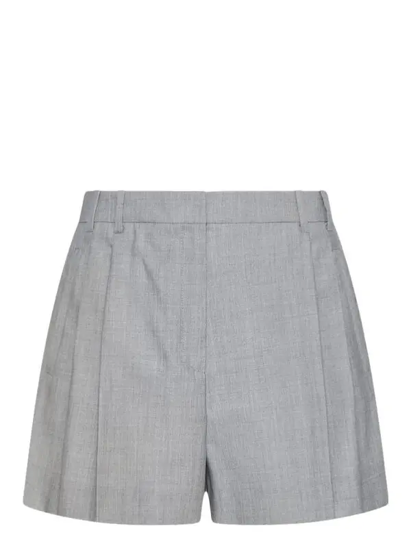 Marella Wool And Silk Shorts - Grey