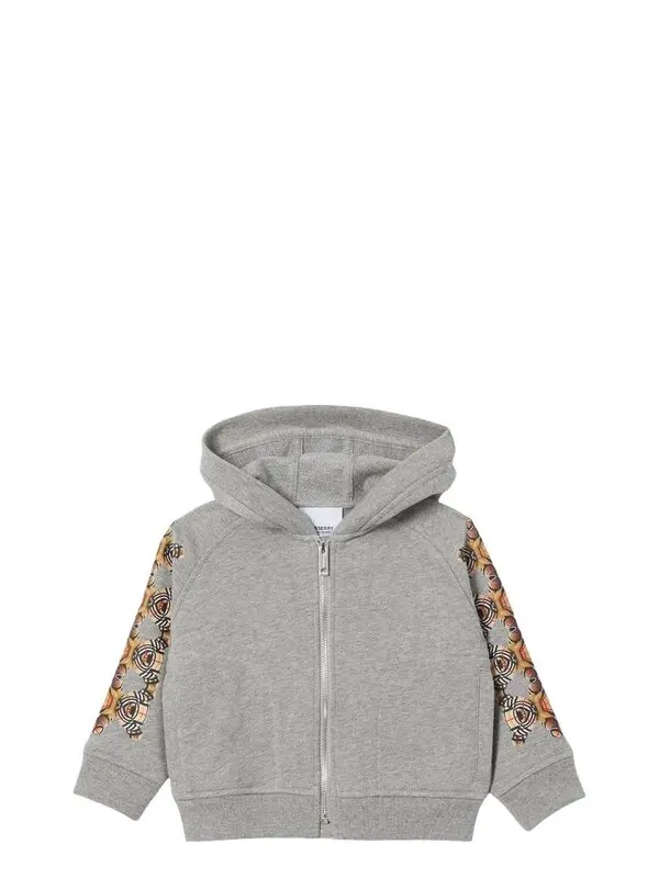 Burberry Zip-fastening Hoodie With Teddy Bear Print - Gray