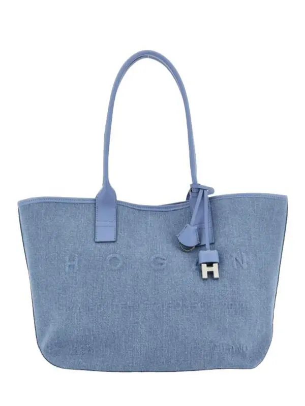 Hogan Logo Detail Top Handle Bag - Blue