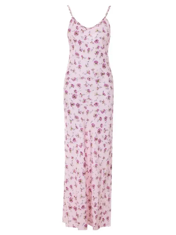 TWINSET Floral Print Maxi Dress - Pink