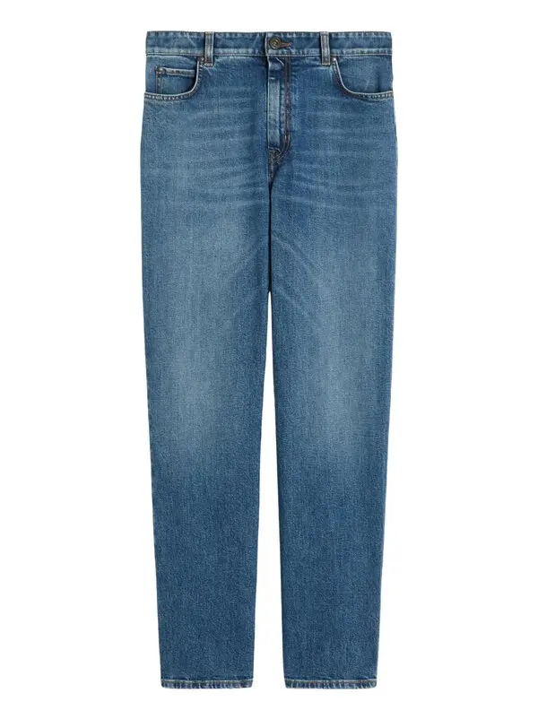 Max Mara Cotton Straight-leg Jeans - Navy Blue