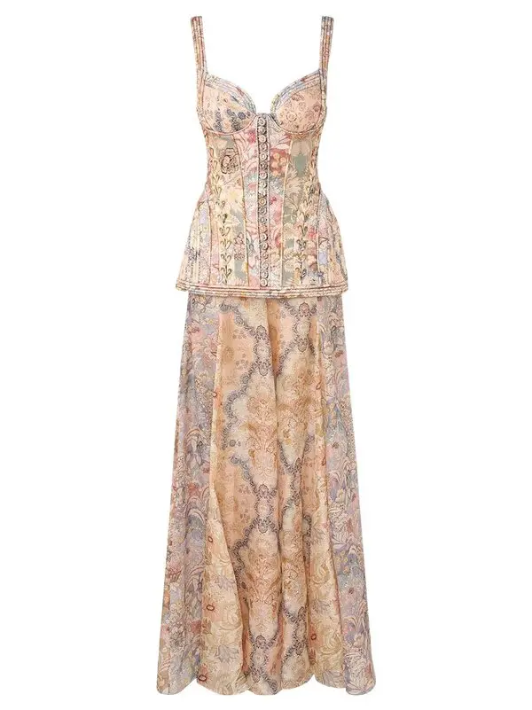 Zimmermann Rebellion Corded Maxi Dress - Spliced Floral