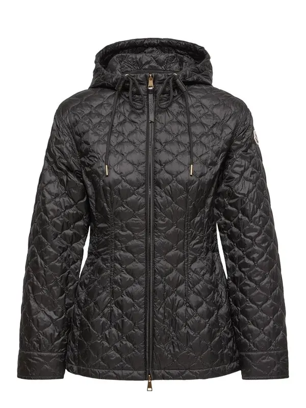 Moncler Arum Hooded Quilted Down Jacket - Black