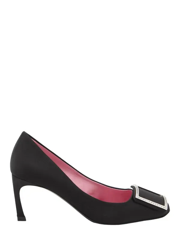 ROGER VIVIER Trompette Crystal Buckle Pumps - Black