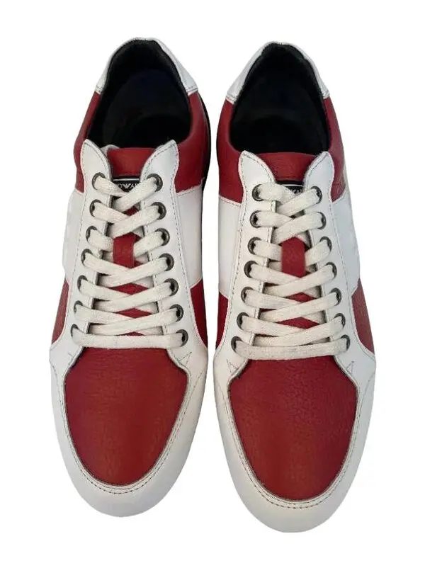 Emporio Armani Logo Detail Sneakers - Red